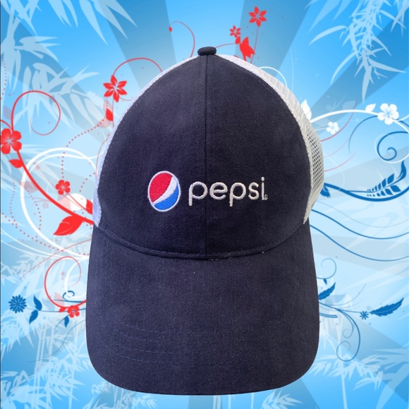 Pepsi | Other | Pepsi Navy Blue White Snap Back Sodagear Hat | Poshmark